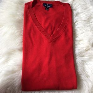 Faconnable | Sweaters | Faconnable Mens Vneck Red Sweater | Poshmark